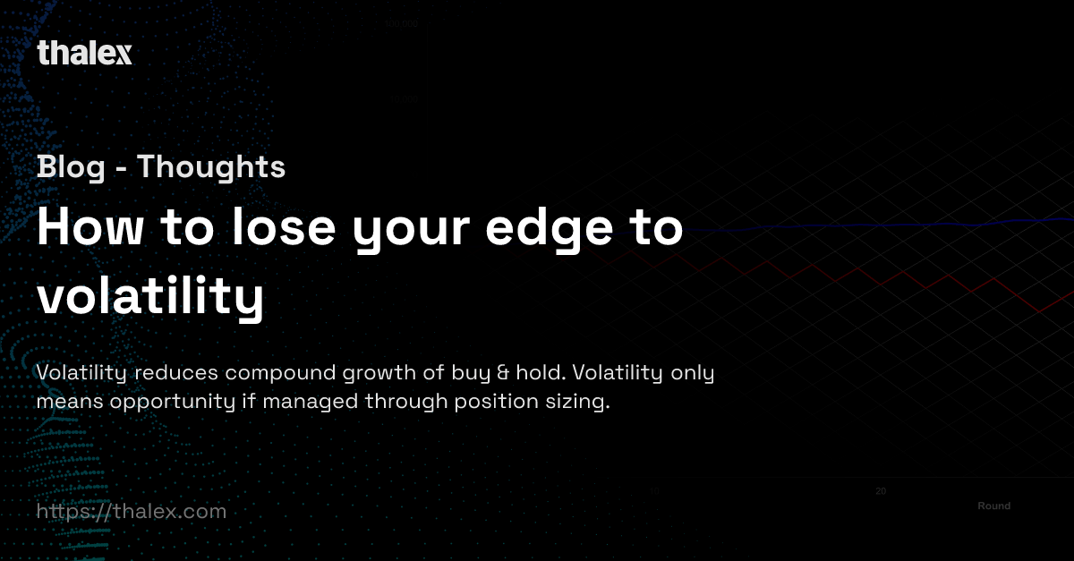 How to lose your edge to volatility | Thalex